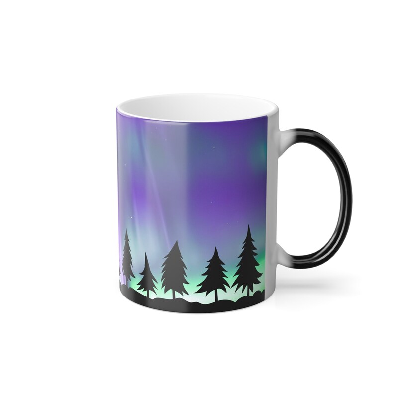 Purple Northern Lights Color-Changing Coffee Mug, 11oz in size ...